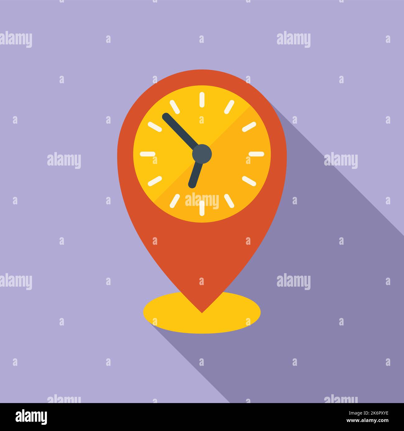 Work hour location icon flat vector. Flexible people. Office time Stock ...