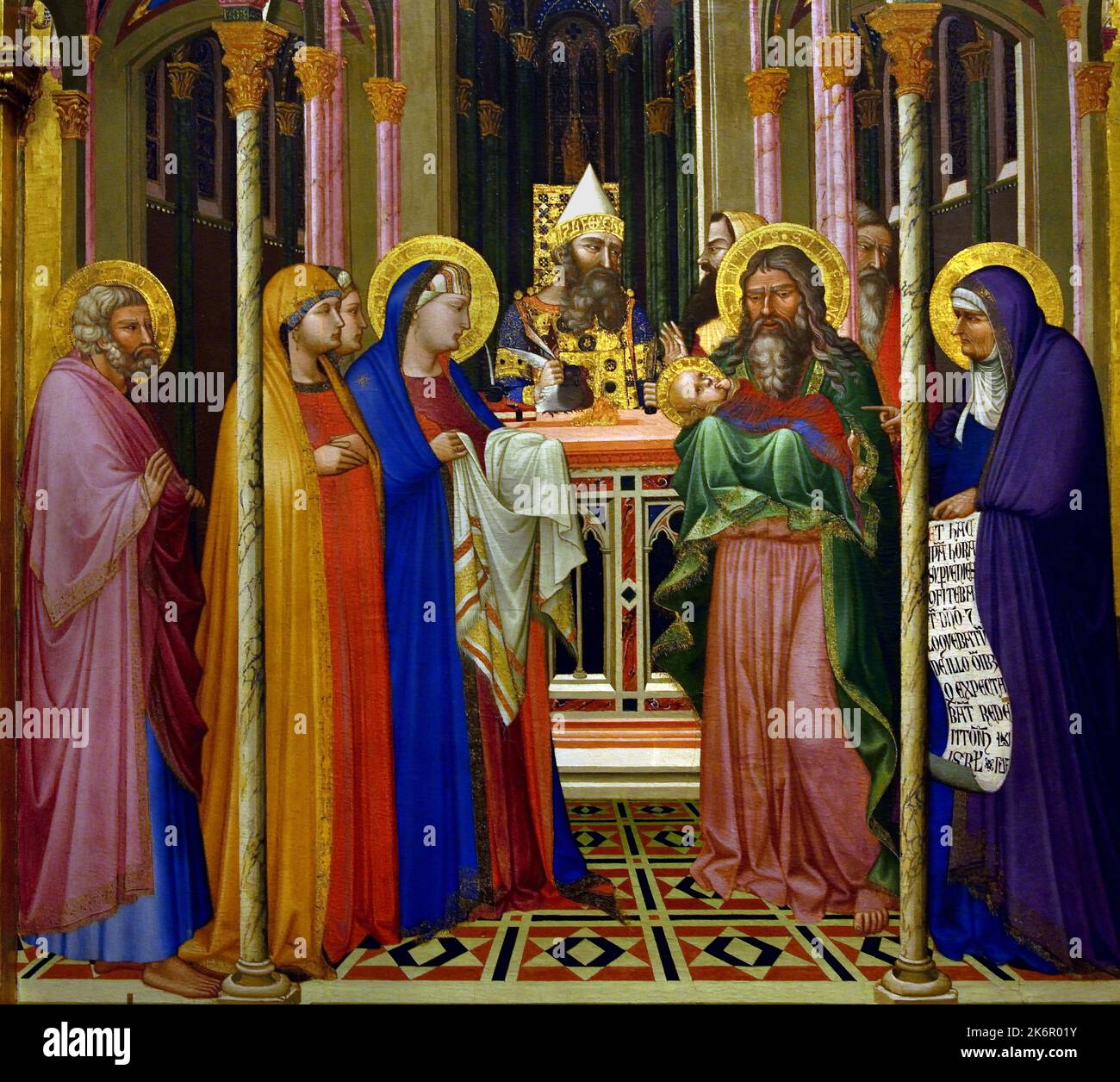 Presentation at the temple 1342 by ambrogio lorenzetti hi-res stock ...