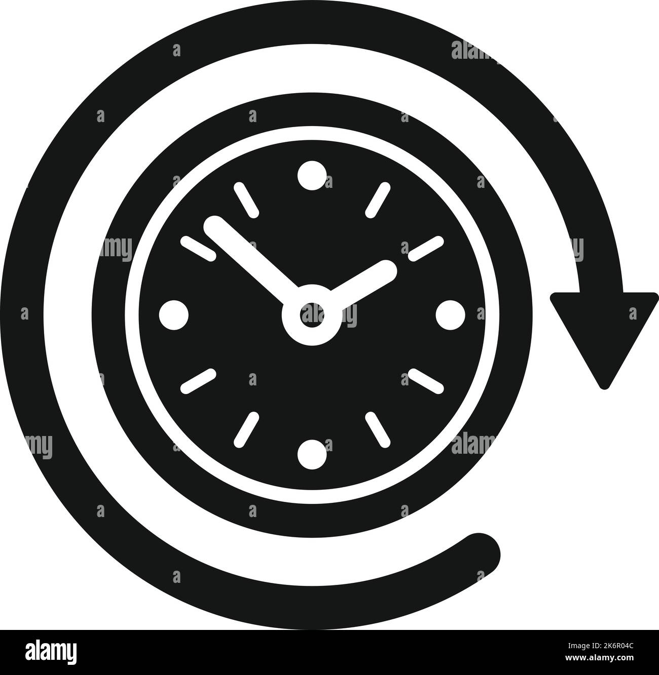 Remote time icon simple vector. Office work. Clock hour Stock Vector ...