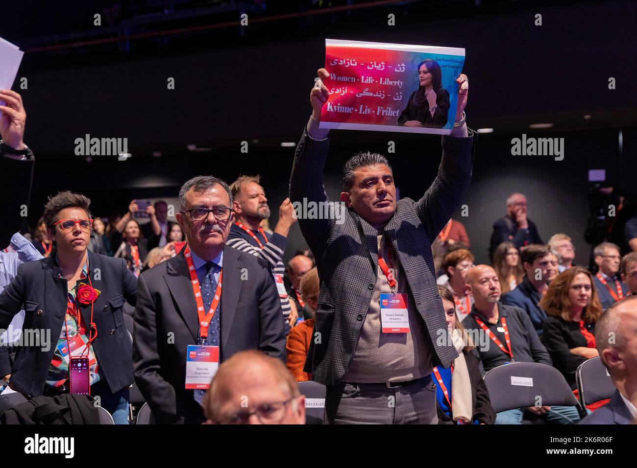 Berlin, Germany. 15th Oct, 2022. Guests from the Komala Party of ...