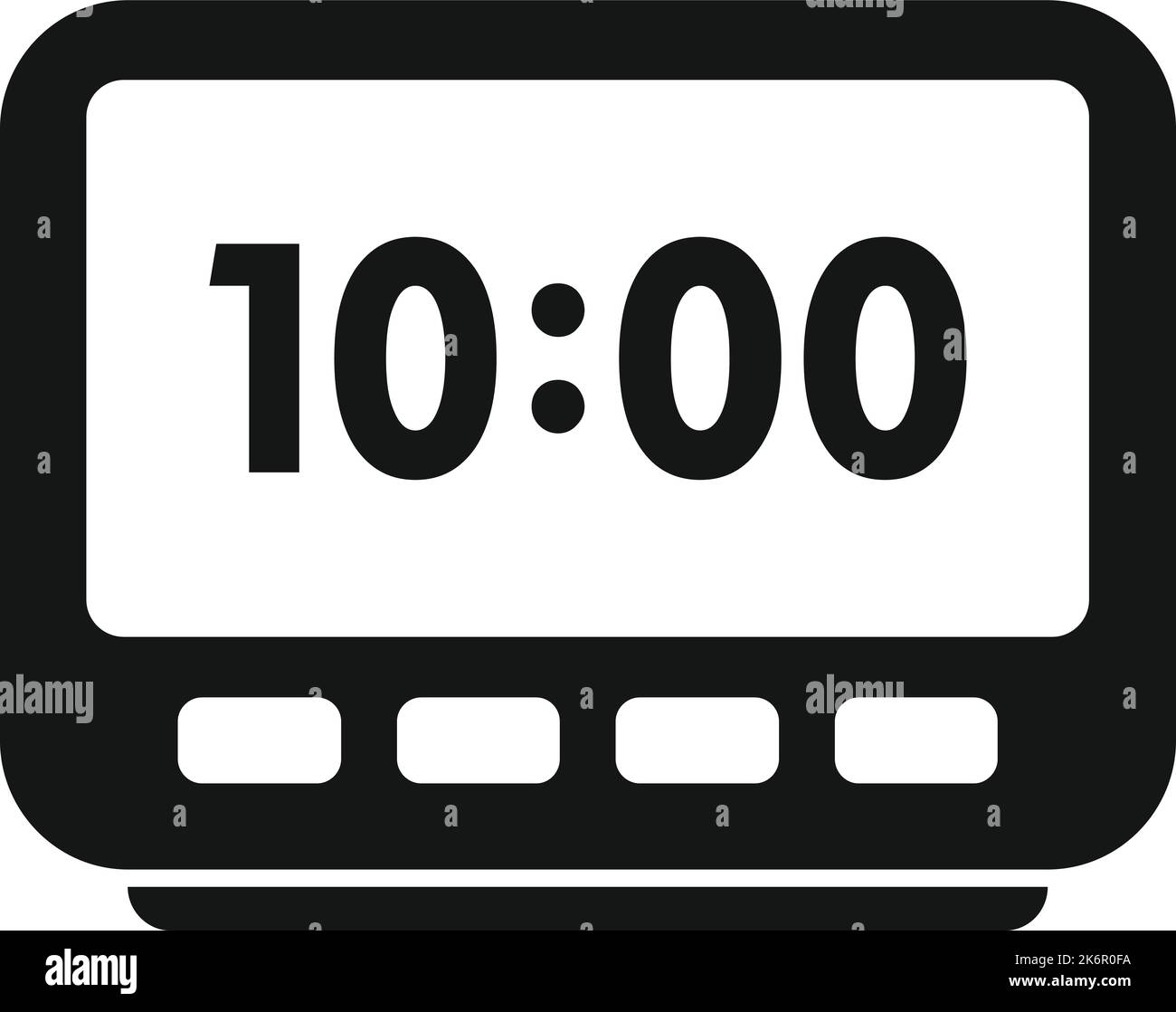 Digital alarm clock icon simple vector. Flexible time. Busy people ...