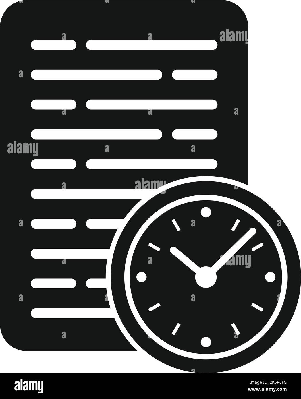Paper work icon simple vector. Office time. Home schedule Stock Vector ...