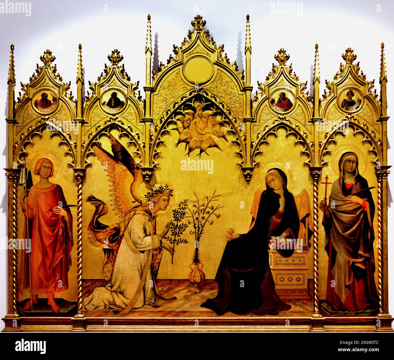 Annunciation, with St. Margaret and St. Ansanus, Simone Martini, (Siena ...