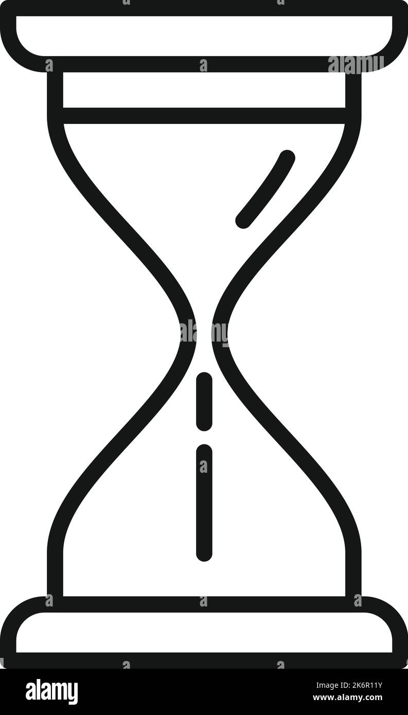 Hourglass icon outline vector. Work time. Home schedule Stock Vector ...