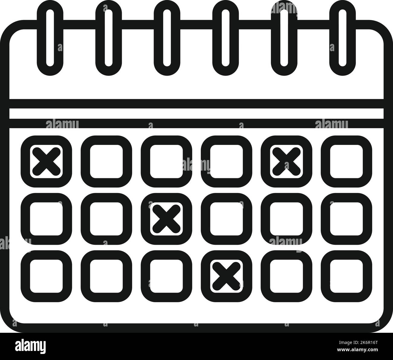 Work calendar icon outline vector. Office time. Clock hour Stock Vector ...