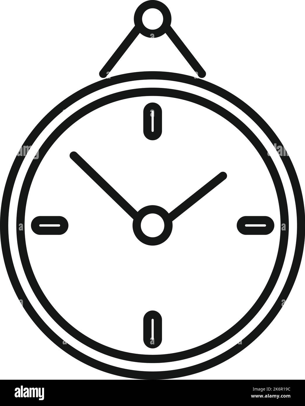 Wall clock icon outline vector. Work time. Remote worker Stock Vector ...