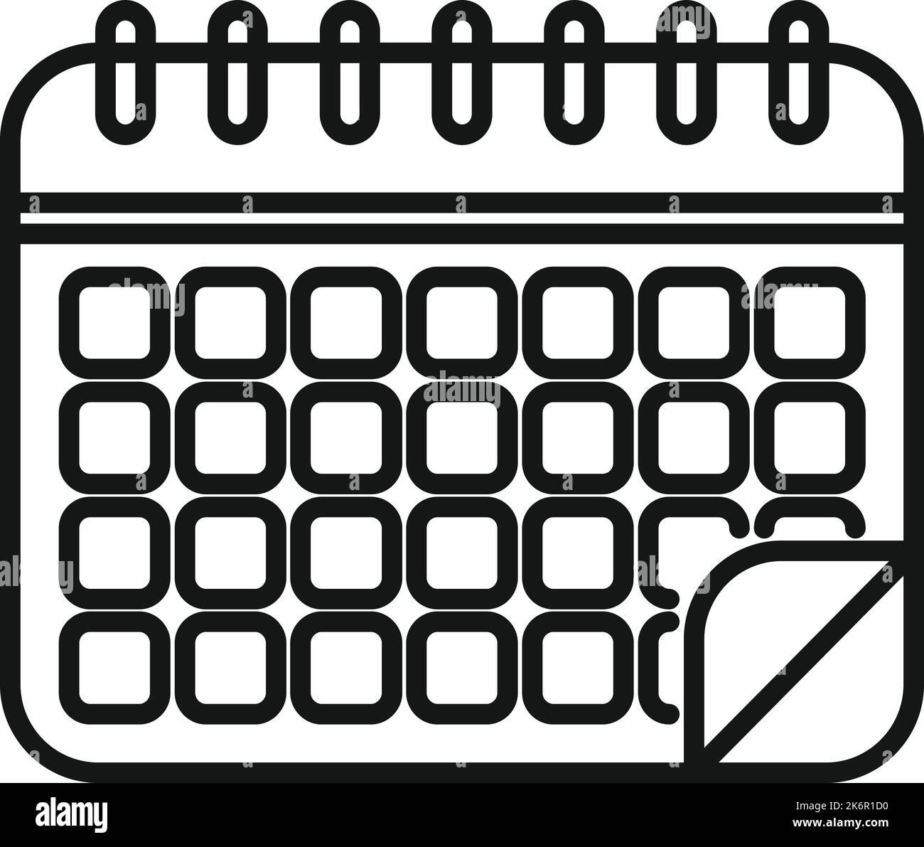 Work calendar icon outline vector. Office time. Clock hour Stock Vector Image & Art - Alamy