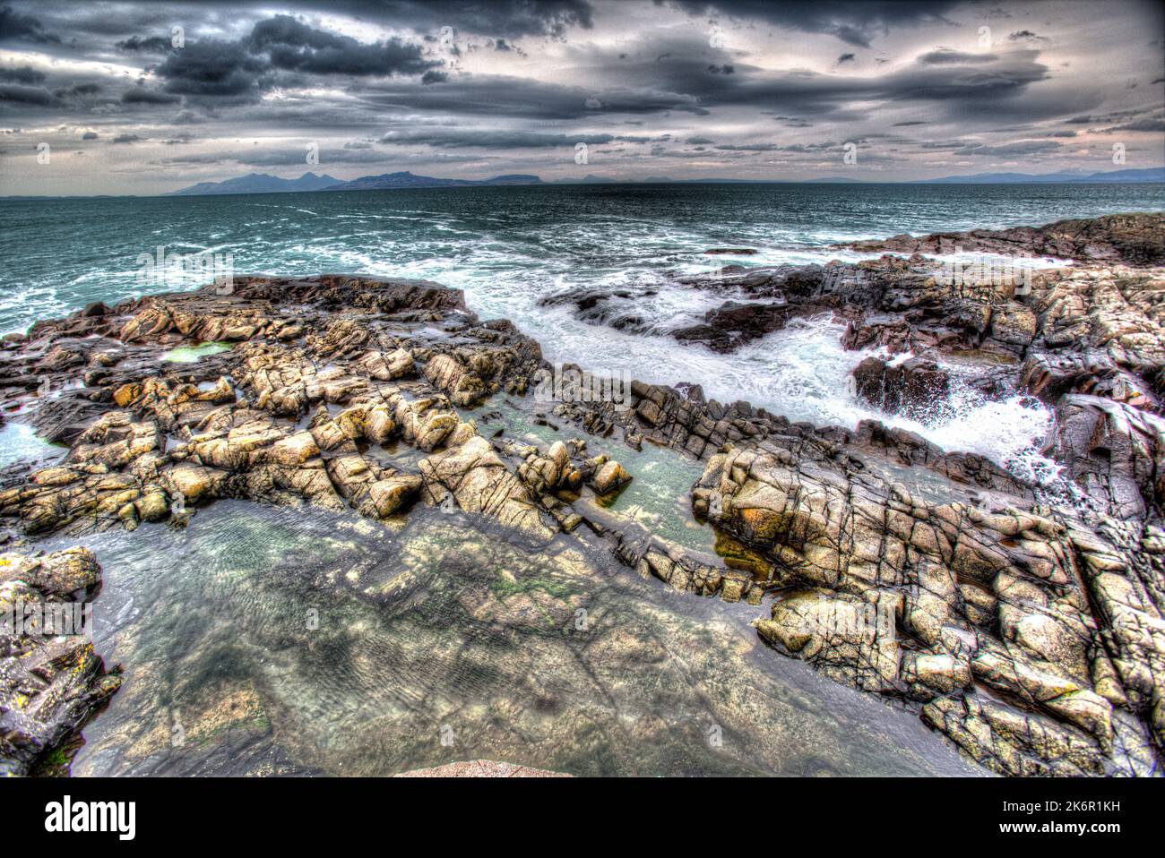 Peninsula of Ardamurchan, Scotland. Artistic view of the coastline at ...