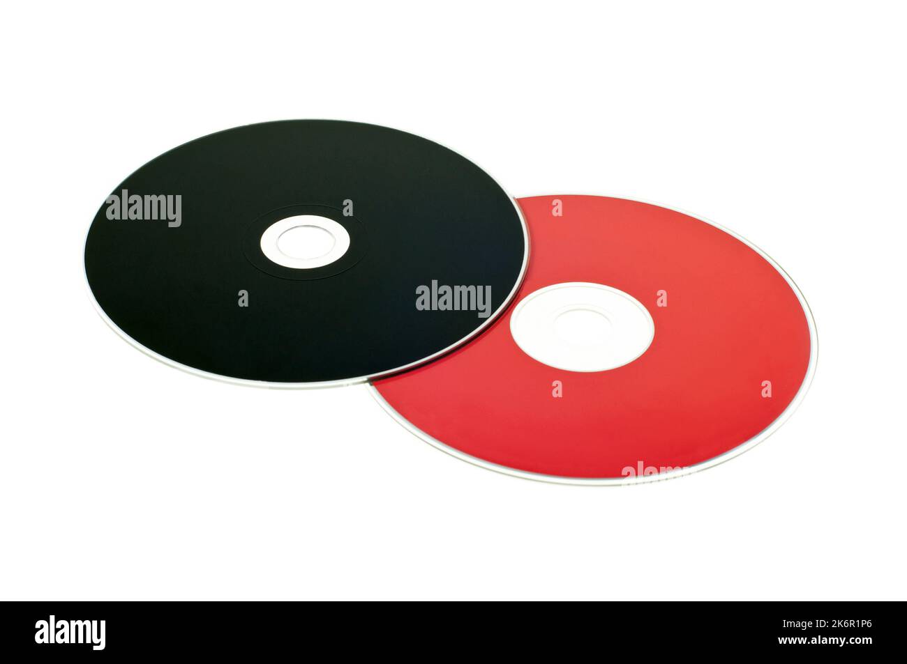 Two cd isolated over white background Stock Photo - Alamy