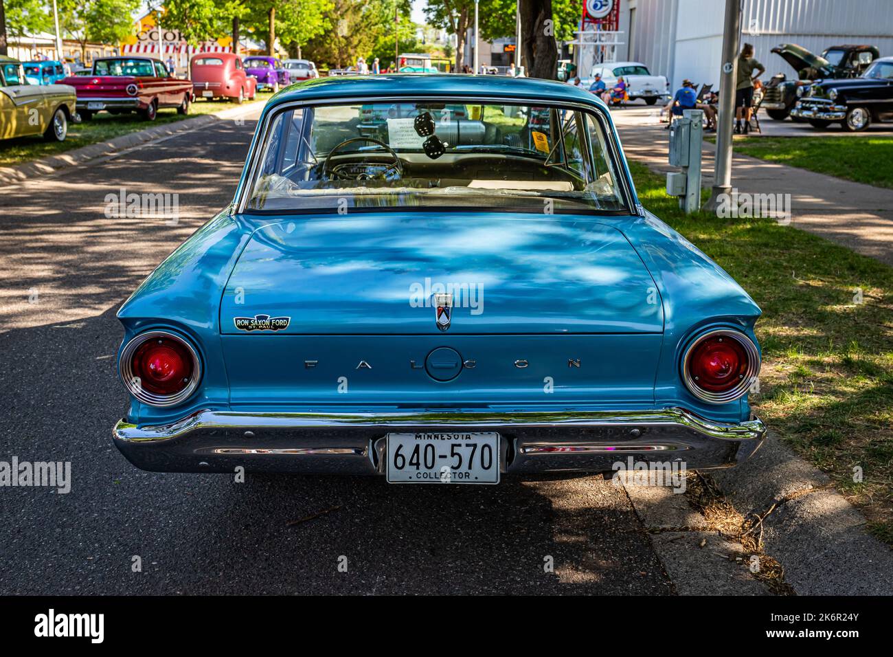 Falcon Heights, MN - June 19, 2022: High perspective rear view of a ...