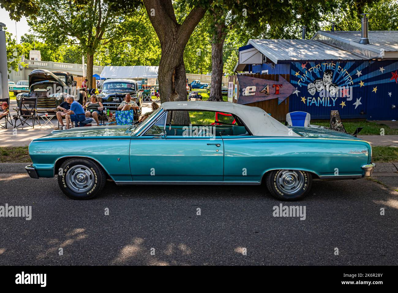 Falcon Heights, MN - June 19, 2022: High perspective side view of a ...
