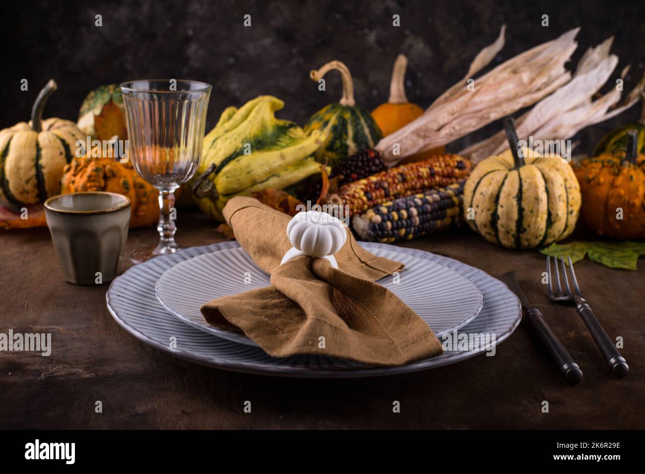 Autumn kitchen table setting fall hi-res stock photography and images ...