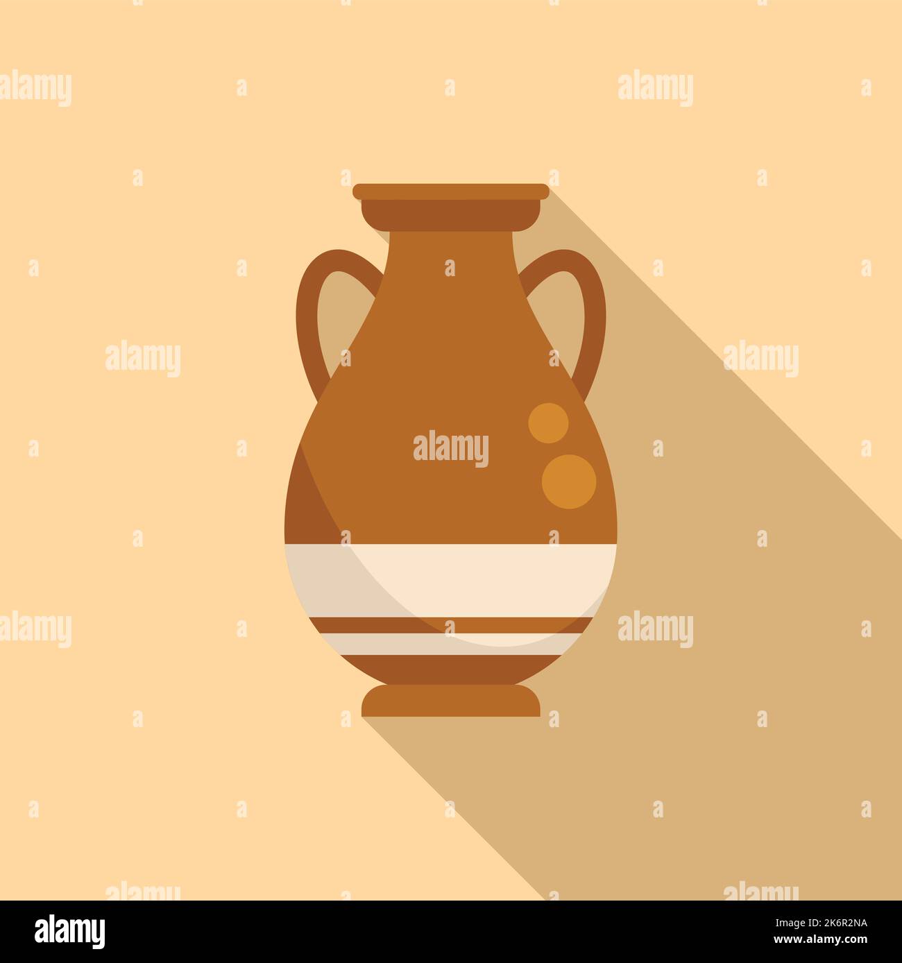 Classic amphora icon flat vector. Greek vase. Old jug Stock Vector ...