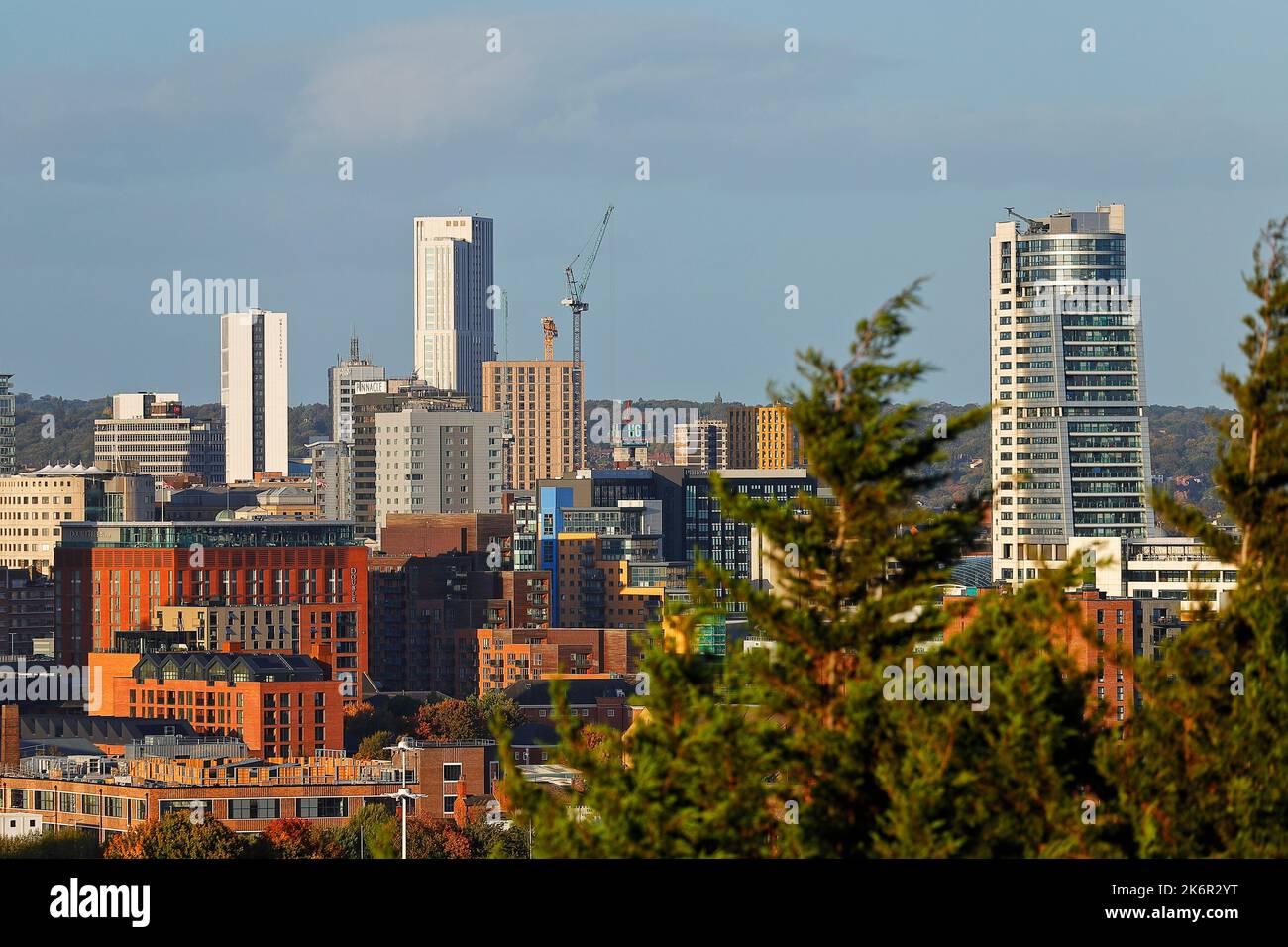 A view of Leeds City Centre. Bridgewater Place (right) was the tallest ...