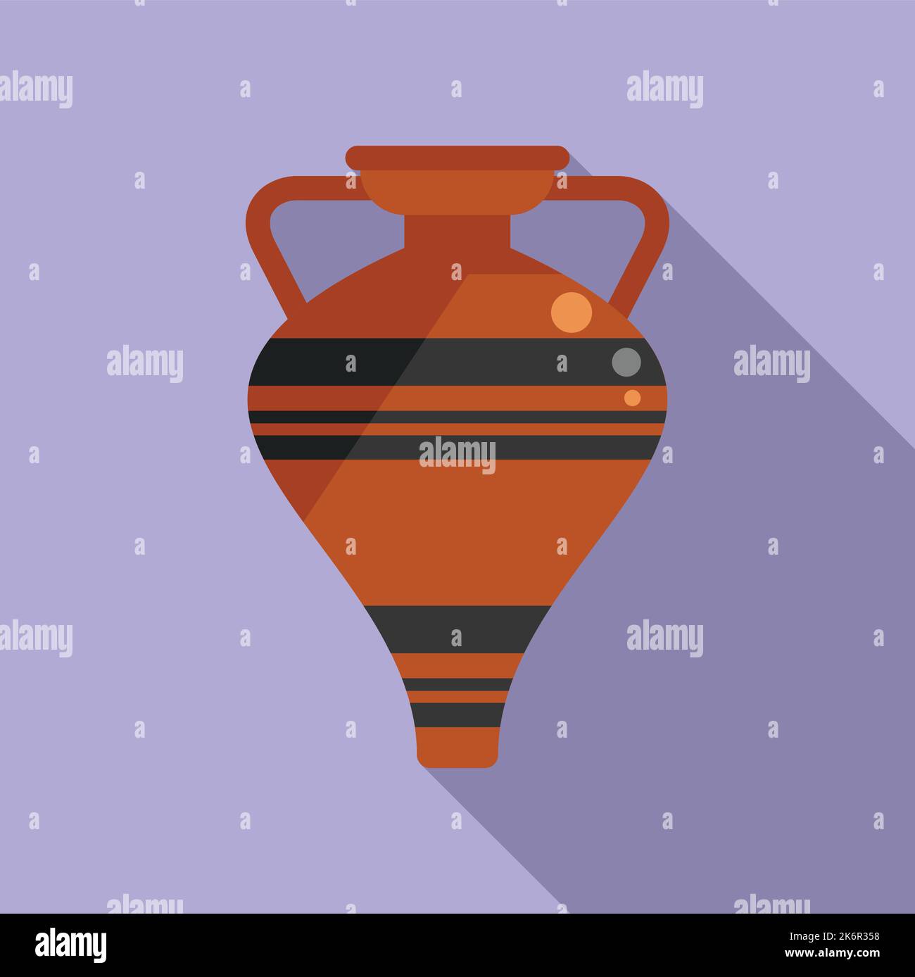 Amphora bottle icon flat vector. Vase pot. Old pottery Stock Vector ...