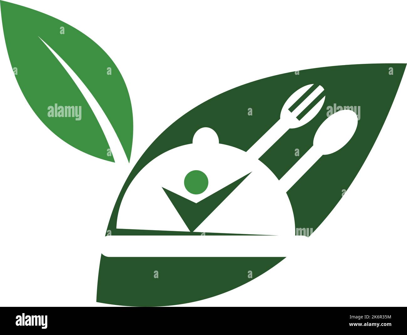 healthy food catering logo Icon Illustration Brand Identity Stock ...