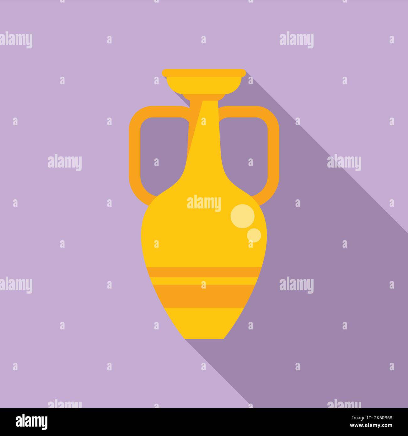 Geometric amphora icon flat vector. Ancient vessel. Art shape Stock ...
