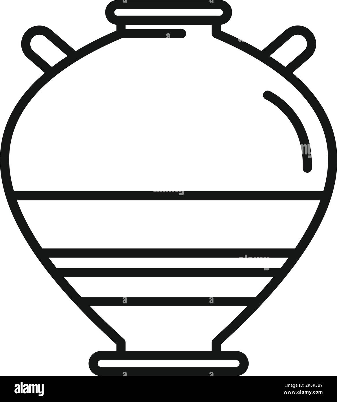 Wine amphora icon outline vector. Vase pot. Old craft Stock Vector ...