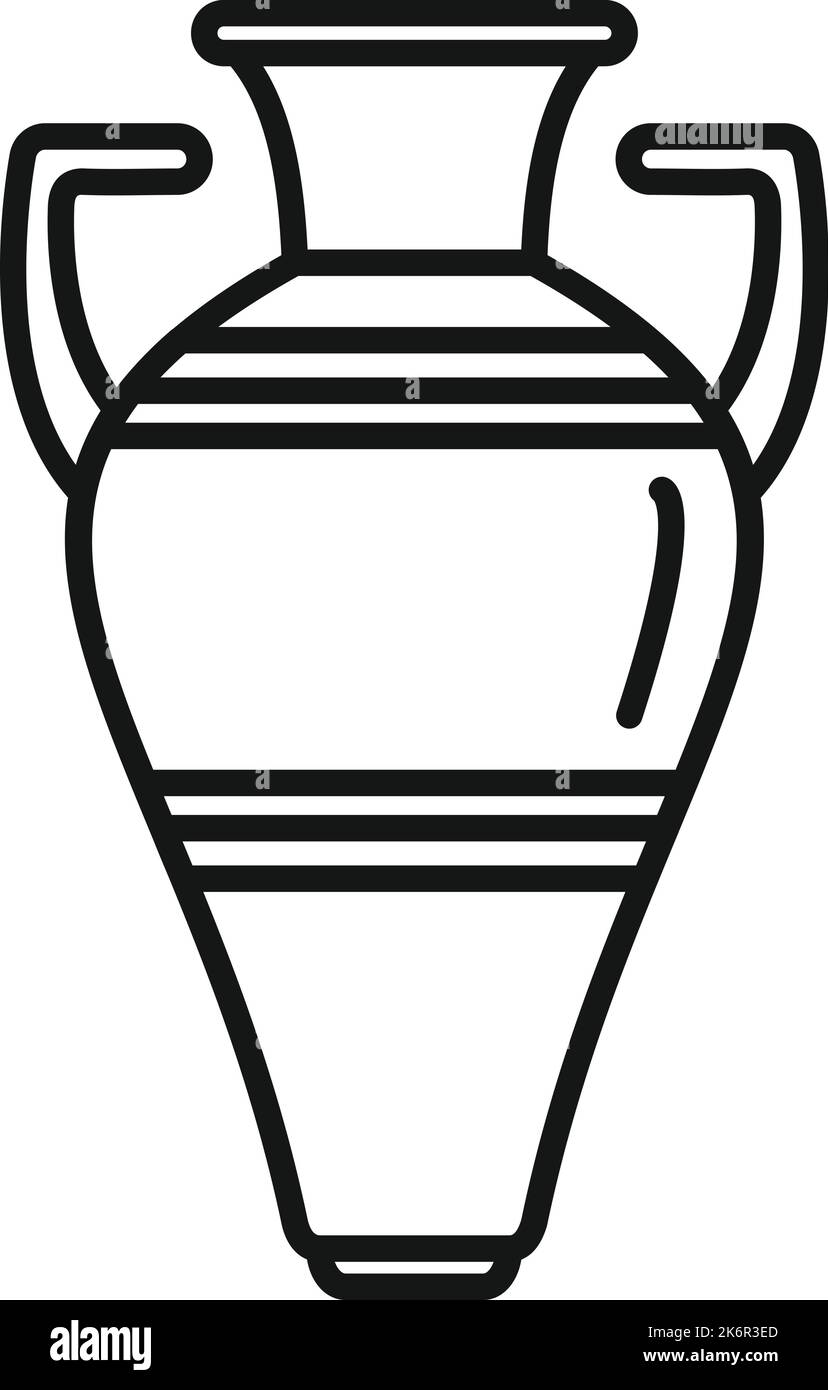 Greece amphora icon outline vector. Vase pot. Jug urn Stock Vector ...