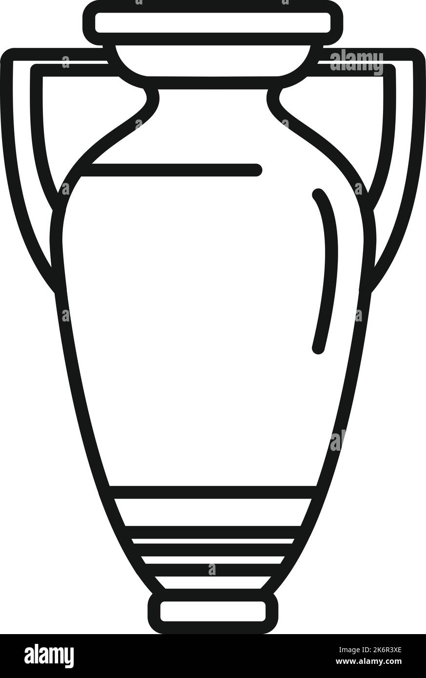 Clay amphora icon outline vector. Greek pot. Old pottery Stock Vector ...