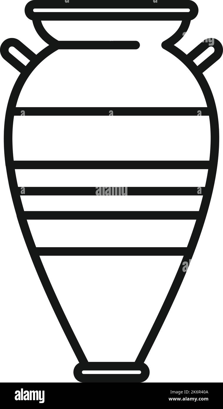 Urn icon outline vector. Vase pot. Old pottery Stock Vector Image & Art ...