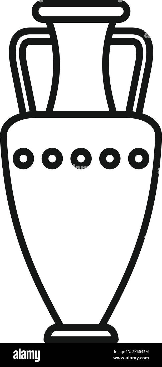 Roman amphora icon outline vector. Vase pot. Art museum Stock Vector ...