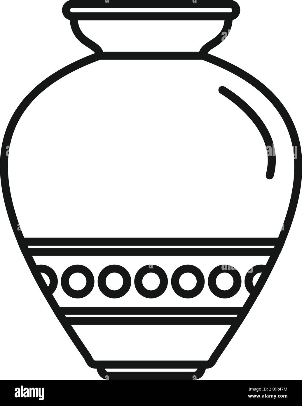 Oil amphora icon outline vector. Ancient vase. Jar pot Stock Vector ...