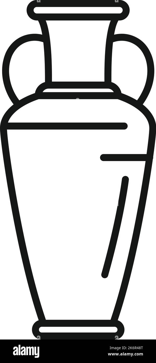 Earthenware amphora icon outline vector. Ancient vase. Wine pottery ... Earthenware amphora icon outline vector. Ancient vase. Wine pottery ...