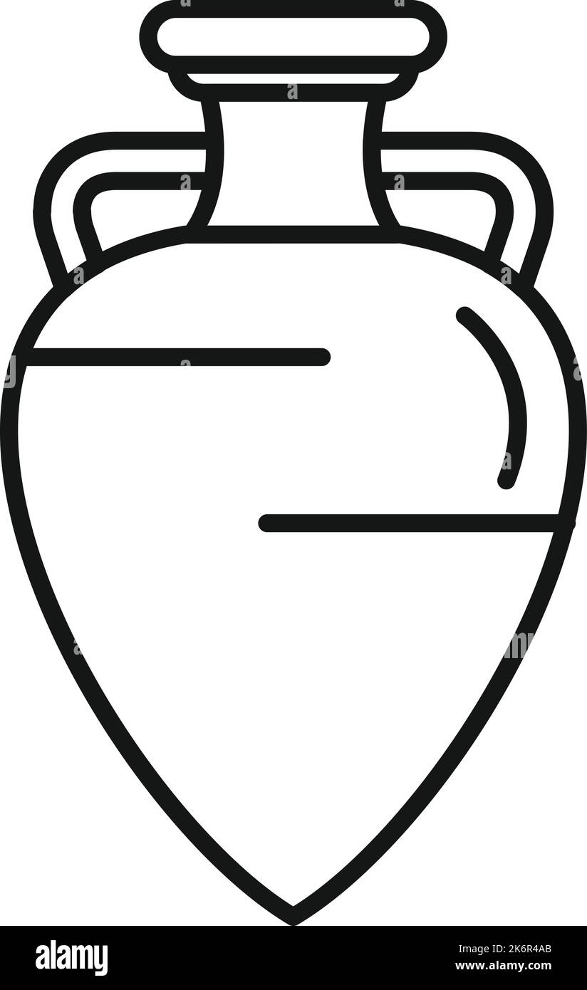 History amphora icon flat vector. Greek pot. Classic art Stock Vector ...
