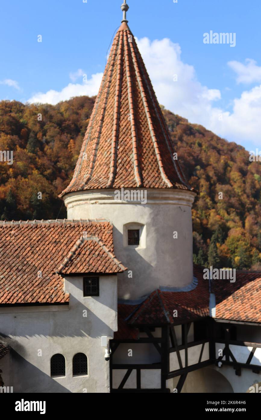 Different angles of the Bran Castle on a sunny day Stock Photo - Alamy
