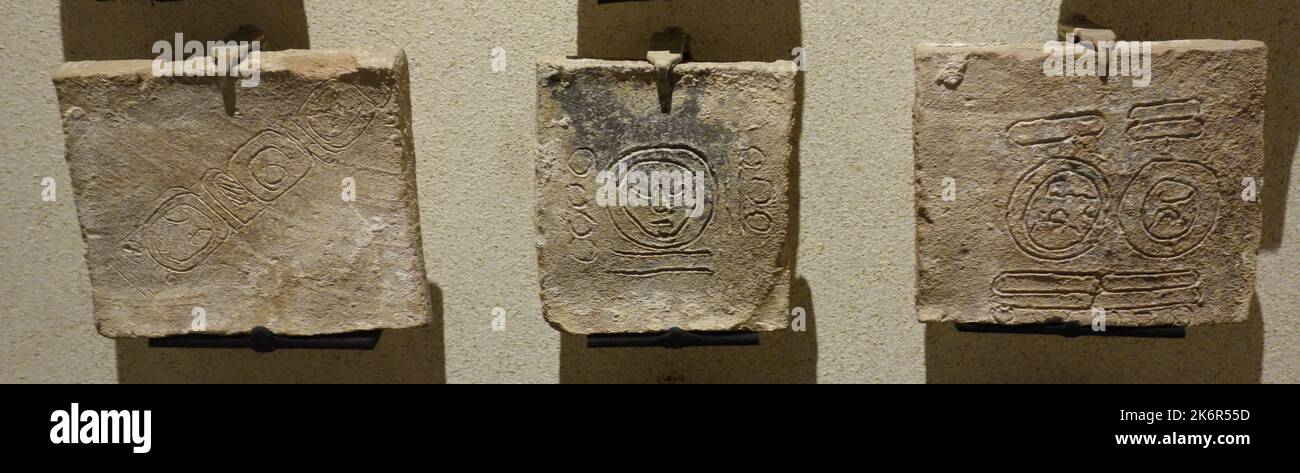 Bricks of Comalcalco. Museo Nacional de Antropologia Mexico City Stock ...