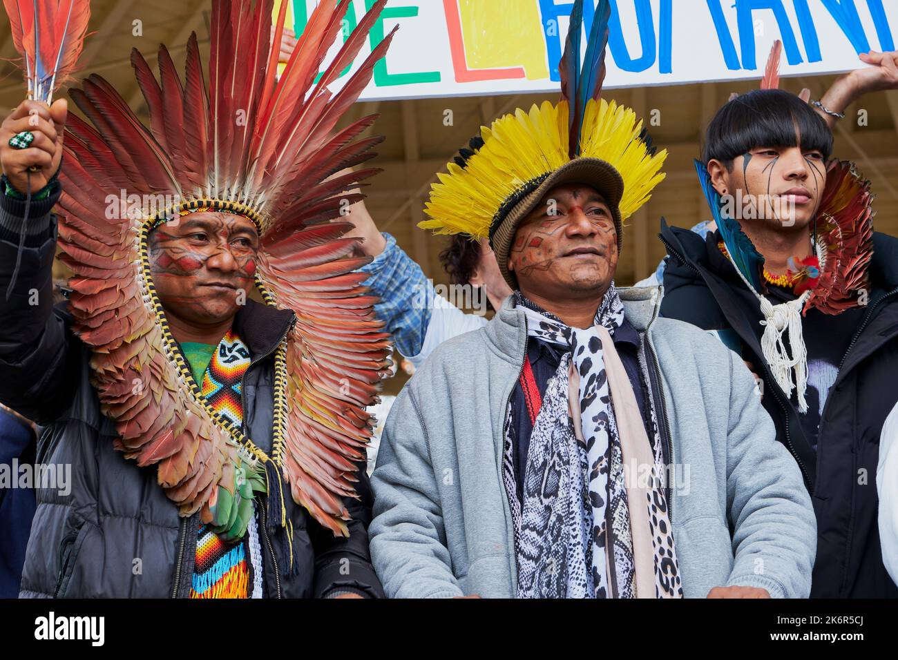 Paris, Ile de France, FRANCE. 15th Oct, 2022. Indigenous tribal leaders ...