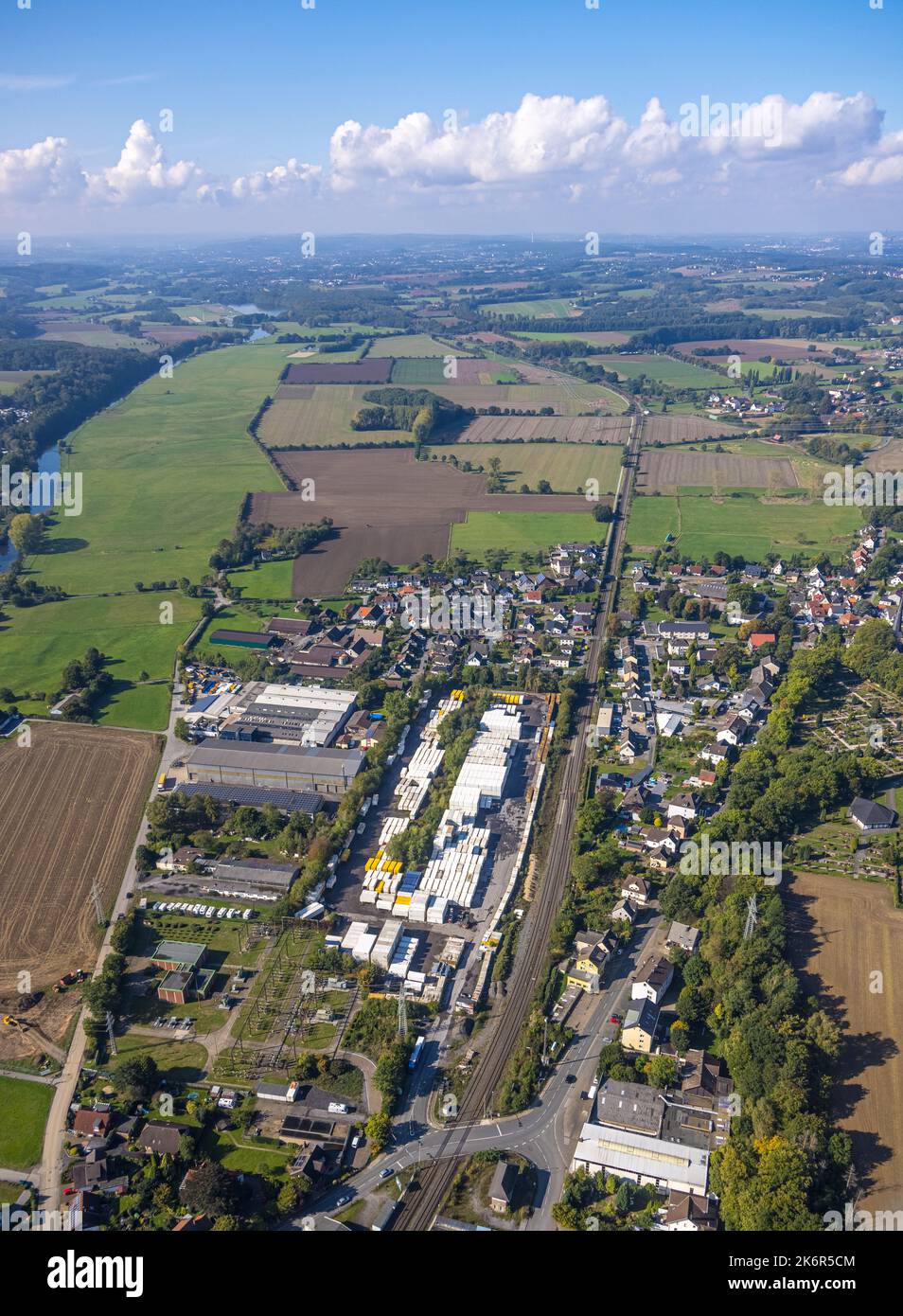 Luftbild, Container Lagerplatz, Gewerbegebiet Ohlweg, Dellwig ...