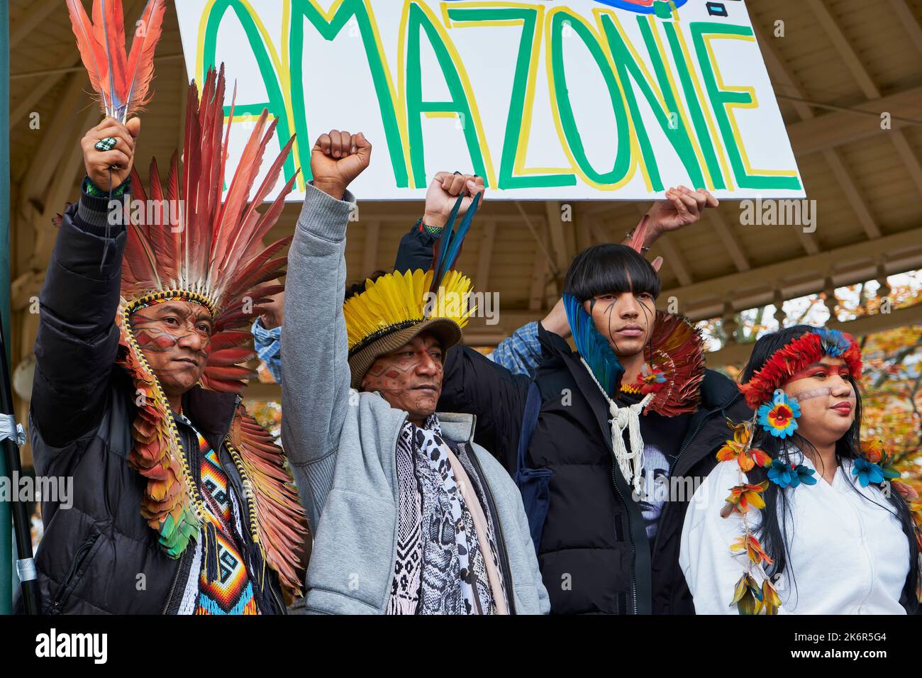 Paris, Ile de France, FRANCE. 15th Oct, 2022. Indigenous tribal leaders ...