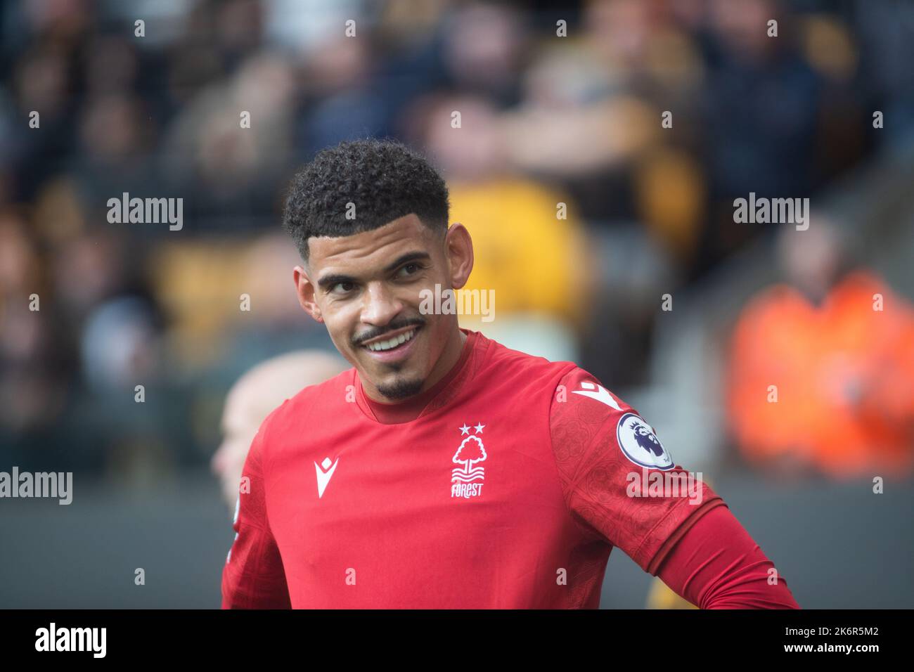 Morgan Gibbs-White #10 of Nottingham Forest shows a rise smile after ...