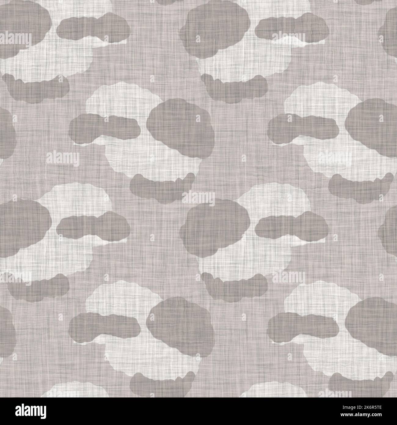 French grey doodle motif linen seamless pattern. Tonal country cottage ...