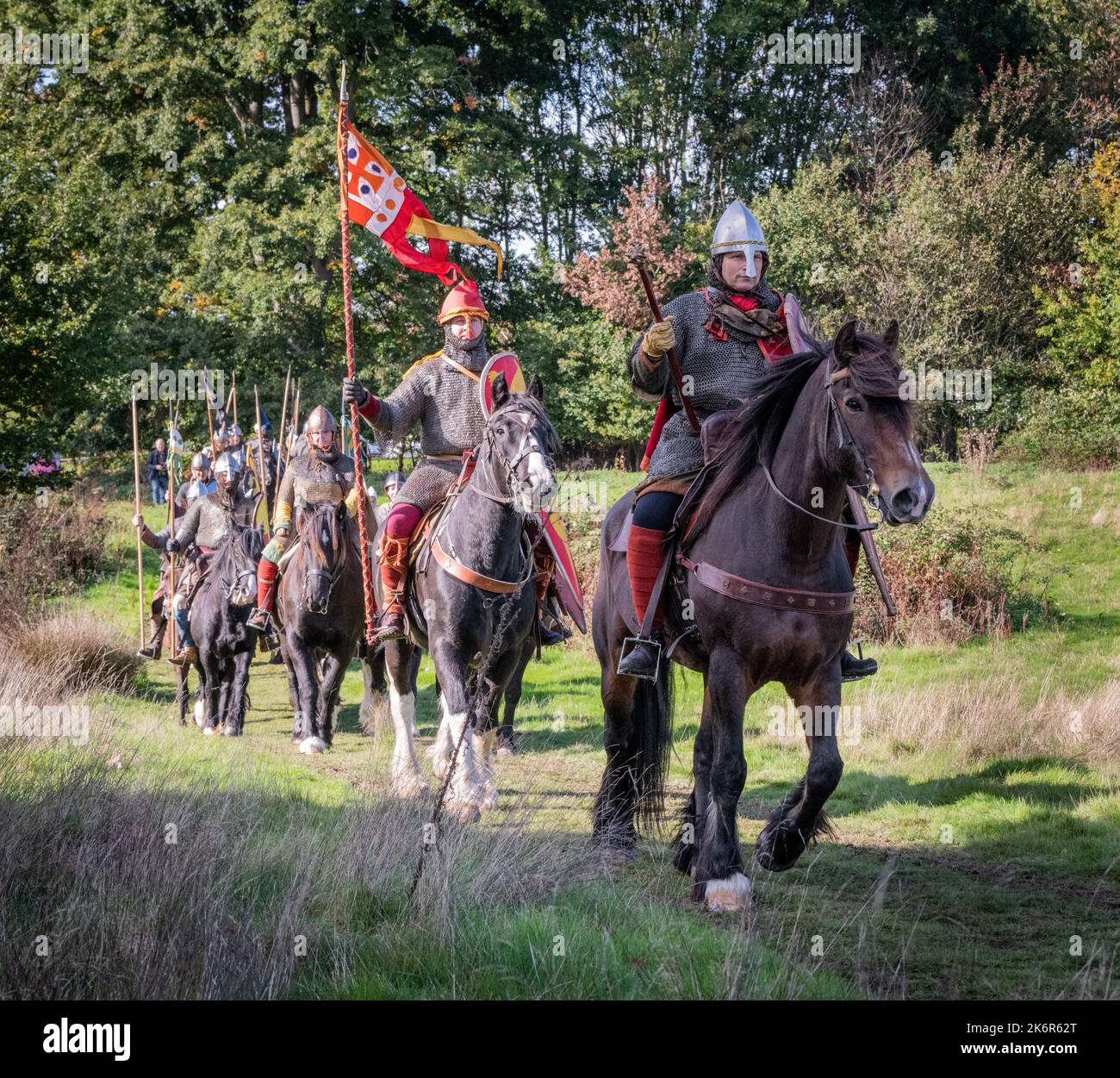 William I of Normandy' with his Standard Bearer prepare for the re ...