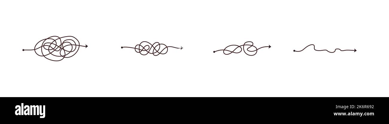 Simple line and complex easy way. Scribble doodle chaos mindset ...