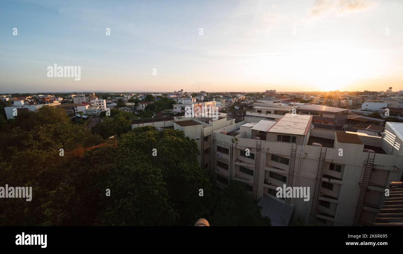 Udon Thani, a city in north east thailand at evening Stock Photo - Alamy