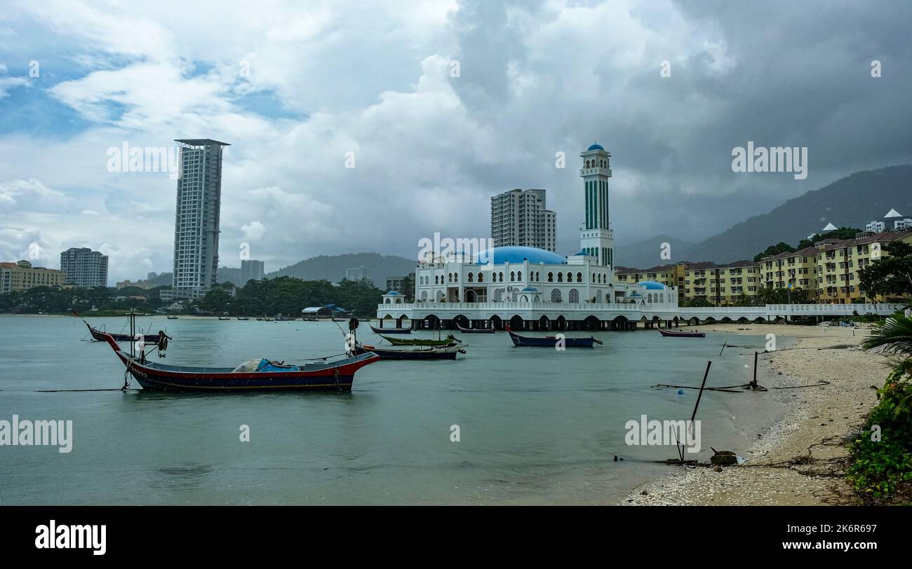 George Town, Malaysia - October 2022: Views of the Masjid Daerah Timur ...