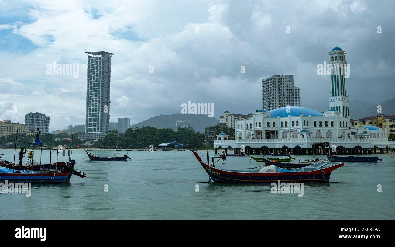 George Town, Malaysia - October 2022: Views of the Masjid Daerah Timur ...