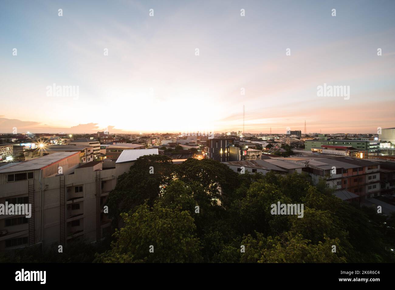 Udon Thani, a city in north east thailand at evening Stock Photo - Alamy
