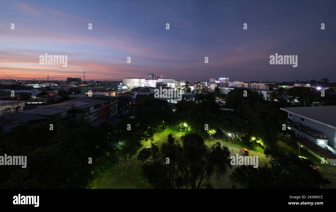 Udon Thani, a city in north east thailand at evening Stock Photo - Alamy