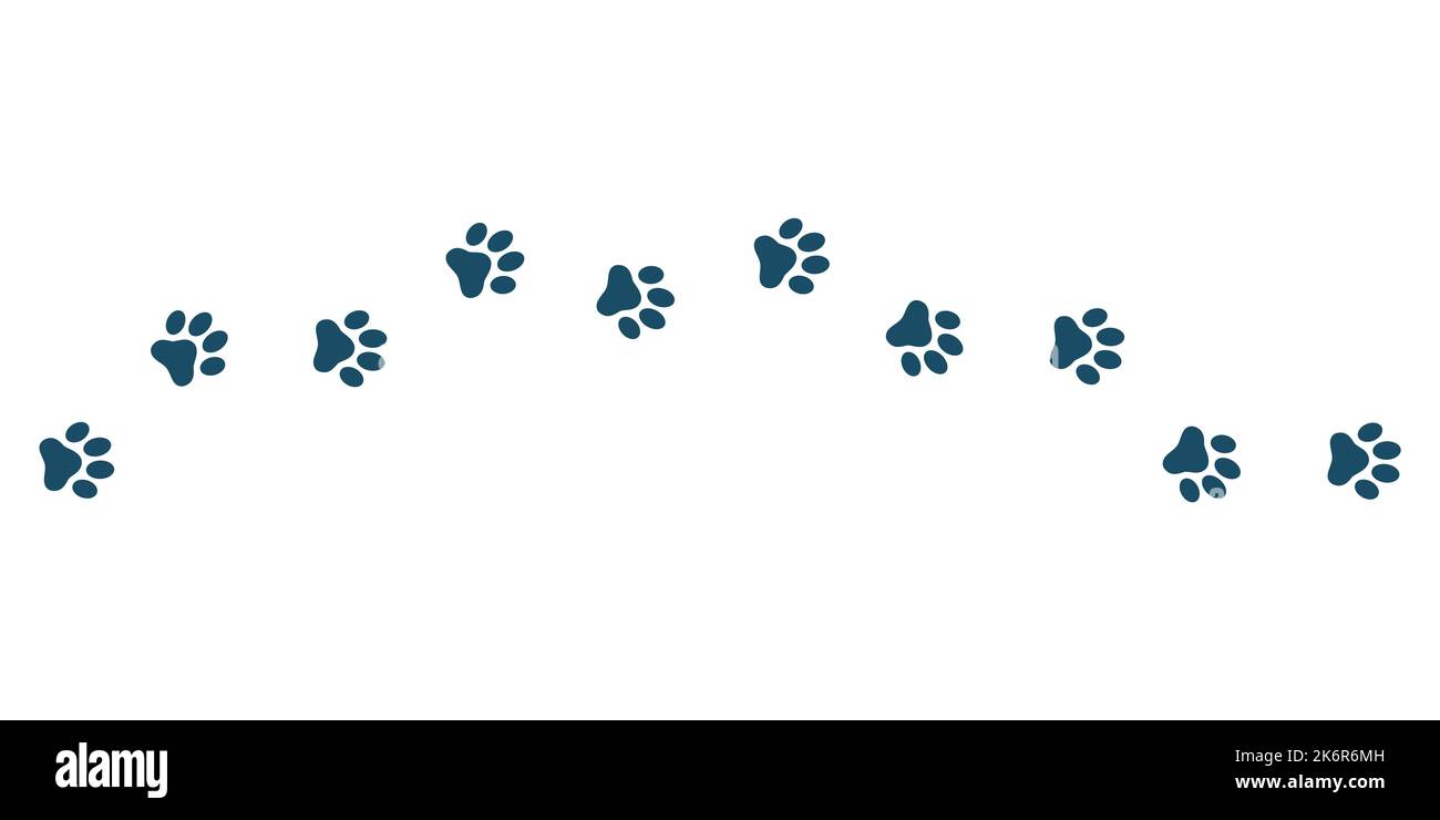 Paw prints track icon on white background. Pictogram, icon set ...