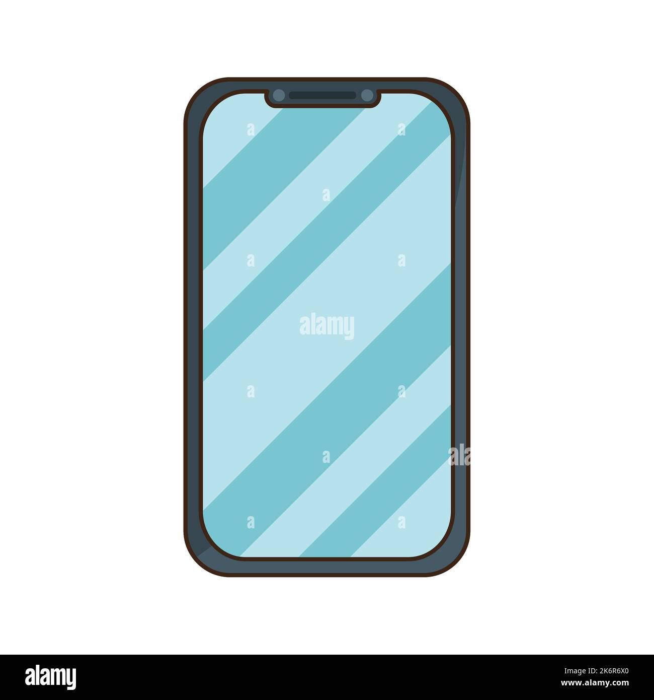 Blank smart phone screen icon on white background. Pictogram, icon set ...