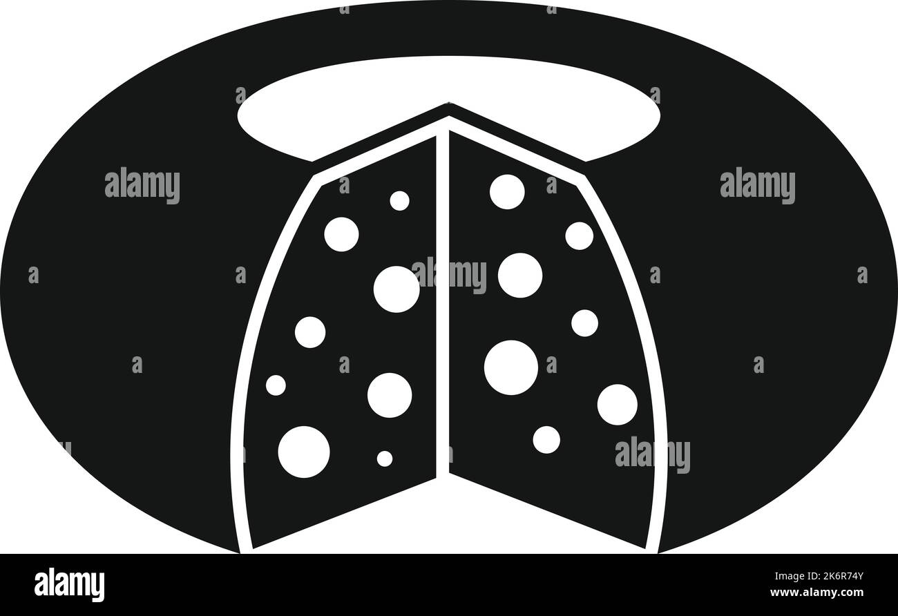 Cheese wheel icon simple vector. Factory food. Farm eating Stock Vector ...