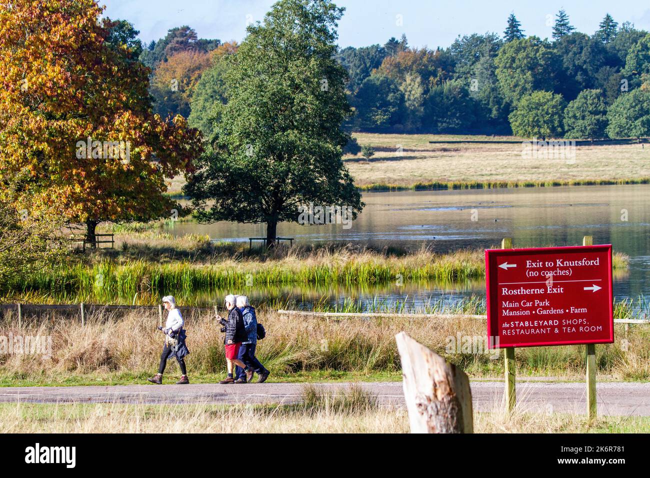 people walking in the national trust Tatton park Knutsford Cheshire ...