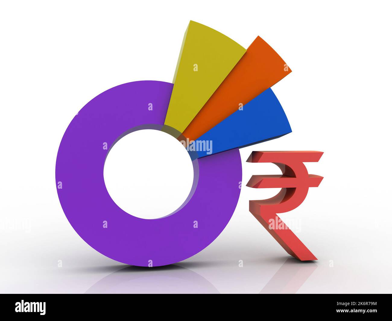 3d rendering Stock market online business concept. business Graph with indian rupee sign Stock ...
