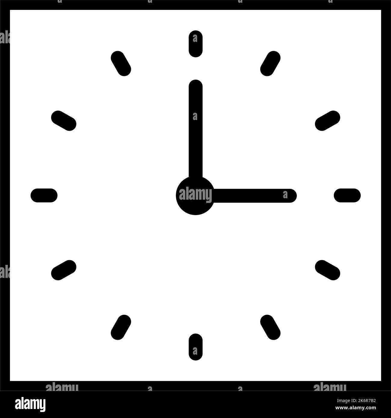 Square clock, white transparent clock face square arrow icon - Vector ...