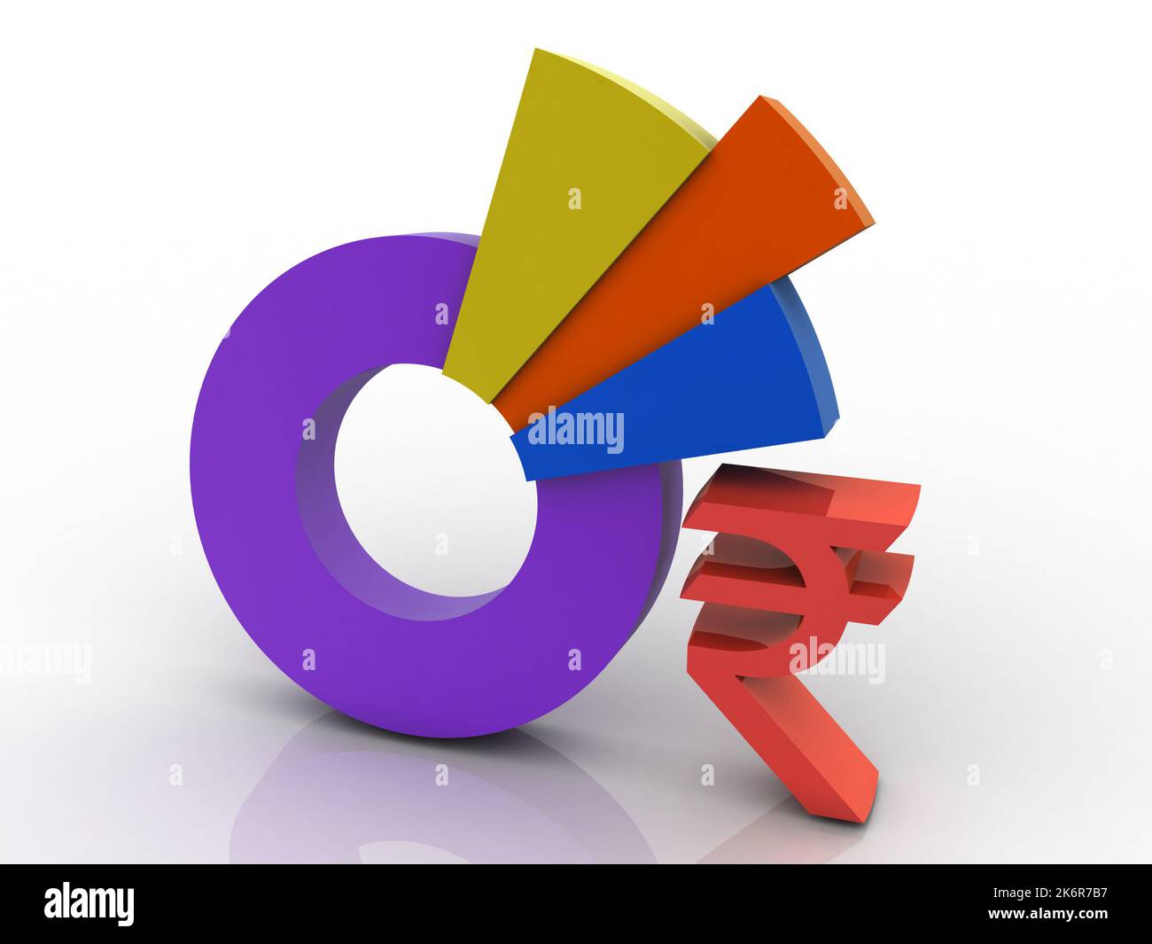 3d rendering Stock market online business concept. business Graph with indian rupee sign Stock ...